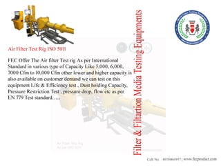 Air filter test rig iso 5011 copy | PDF