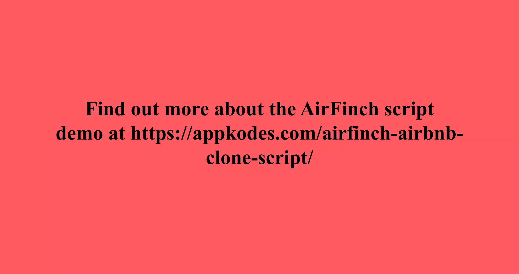 Airfinch airbnb clone | PPTX