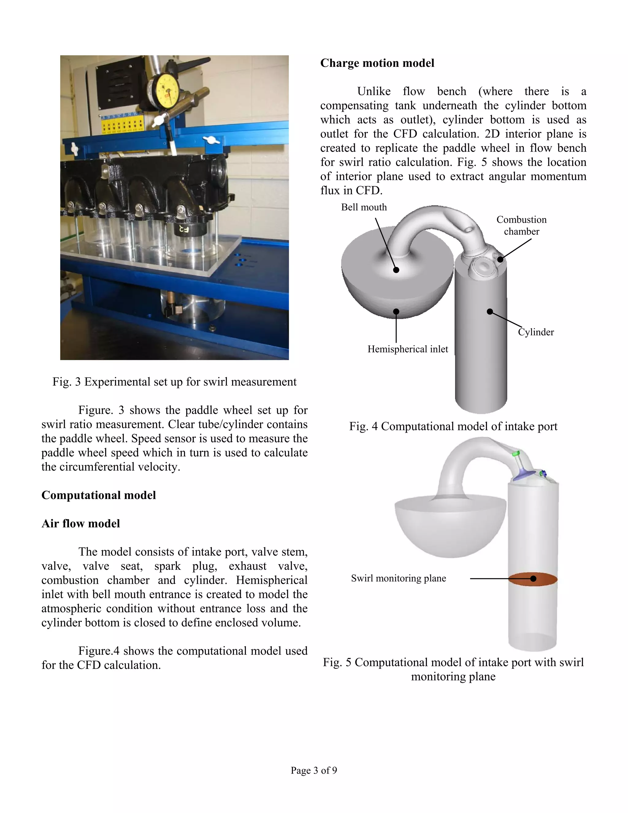 Air flow and charge motion study of engine intake port | PDF
