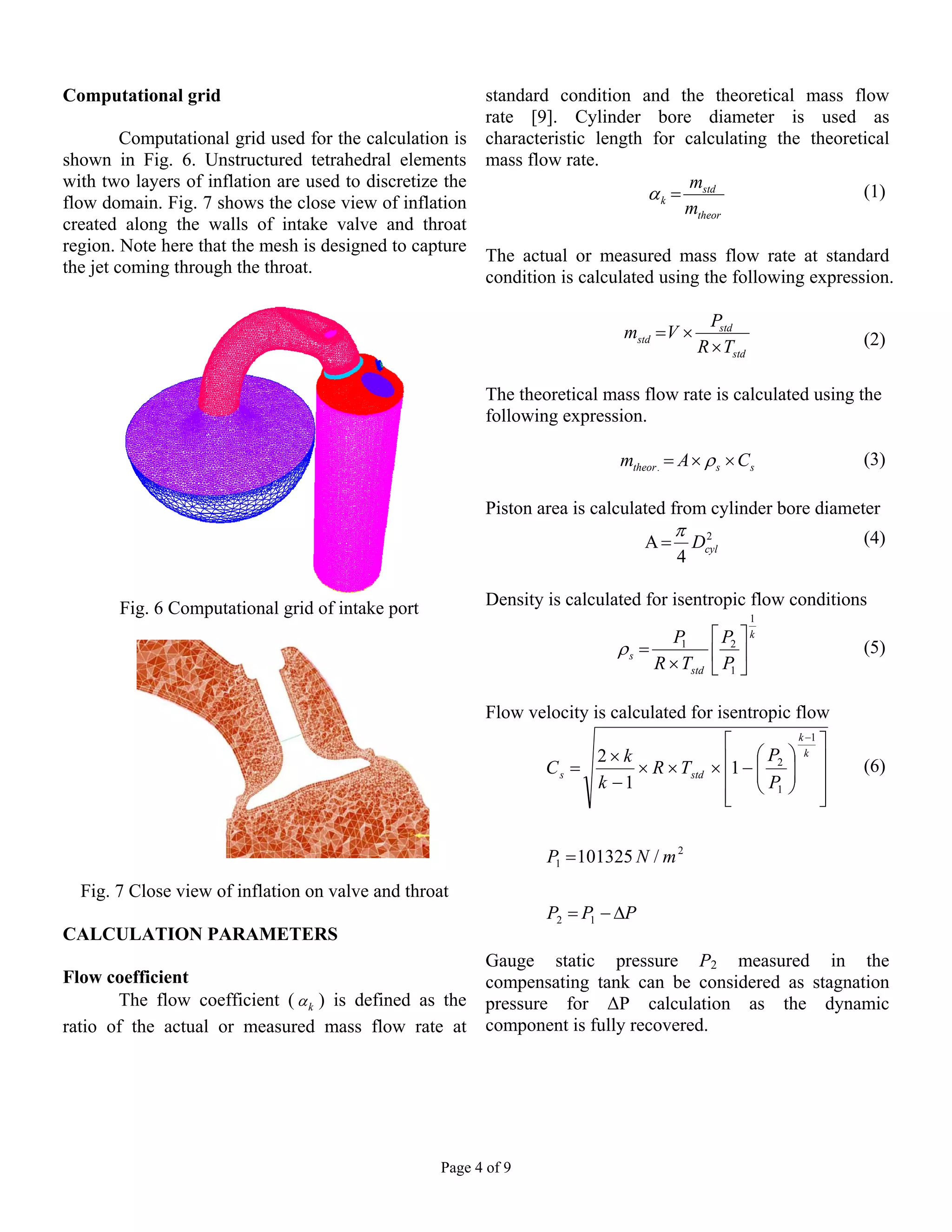 Air flow and charge motion study of engine intake port | PDF