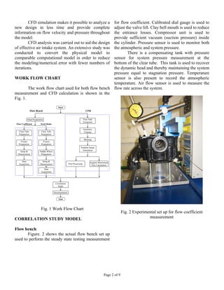Air flow and charge motion study of engine intake port | PDF