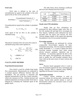 Air flow and charge motion study of engine intake port | PDF