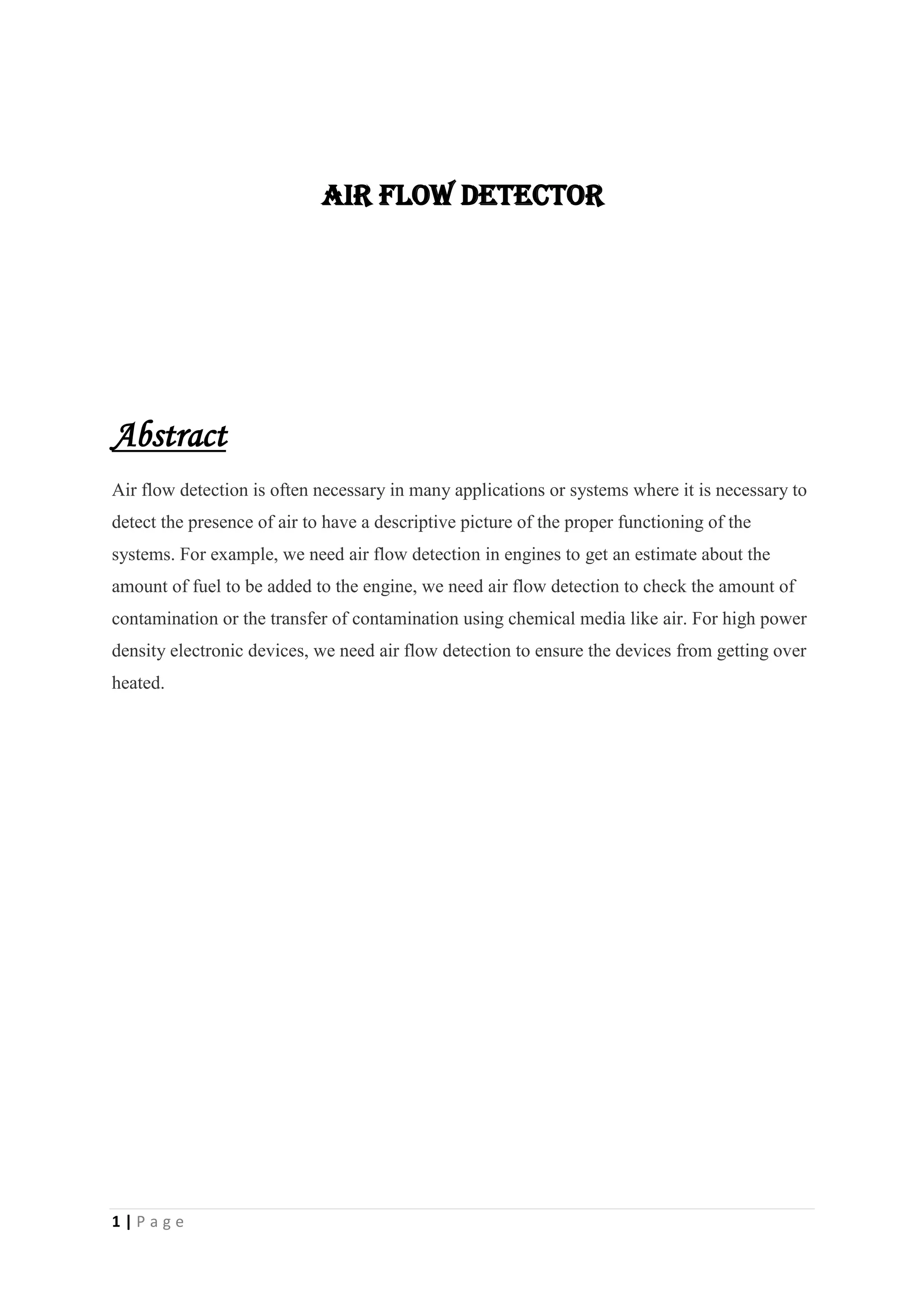 Airflow detector | PDF