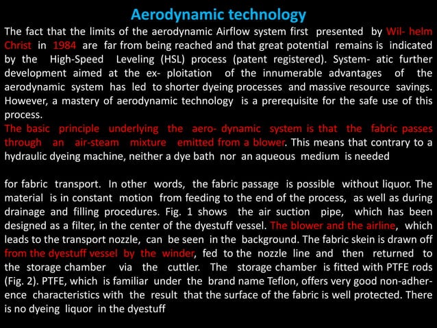 Air flow dyeing machine | PPTX