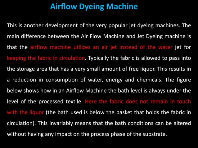 Air flow dyeing machine | PPTX