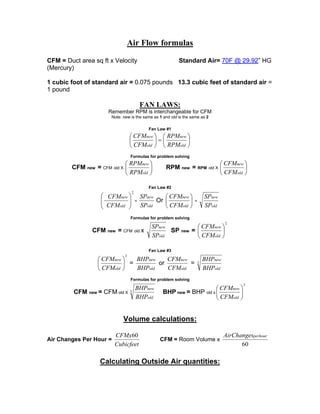 Air flowformulas | PDF