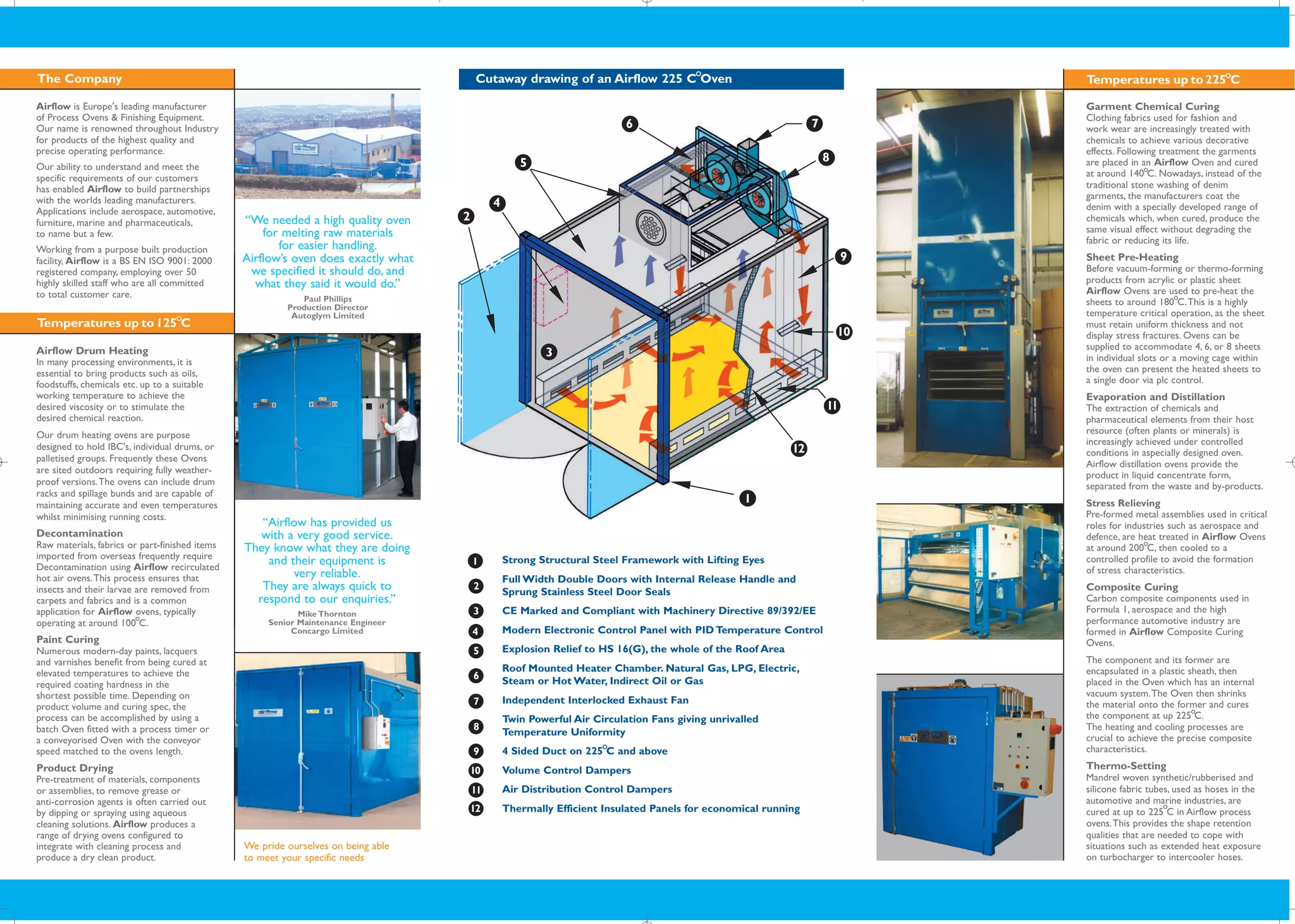 Airflow Industrial Process Ovens Drum Heating Ovens - Brochure | PDF