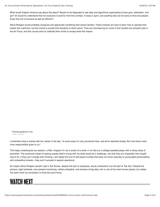 Air force human performance specialists | PDF