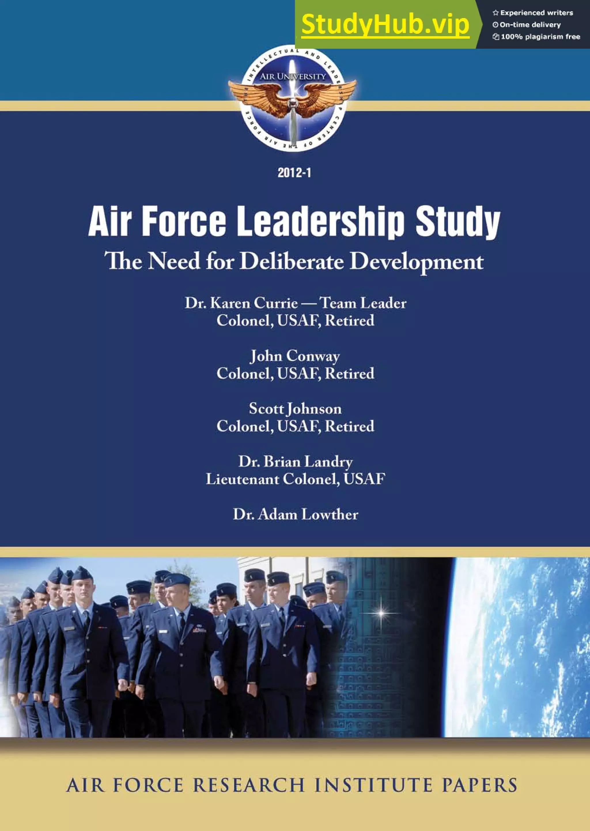 Air Force Leadership Study The Need For Deliberate Development | PDF