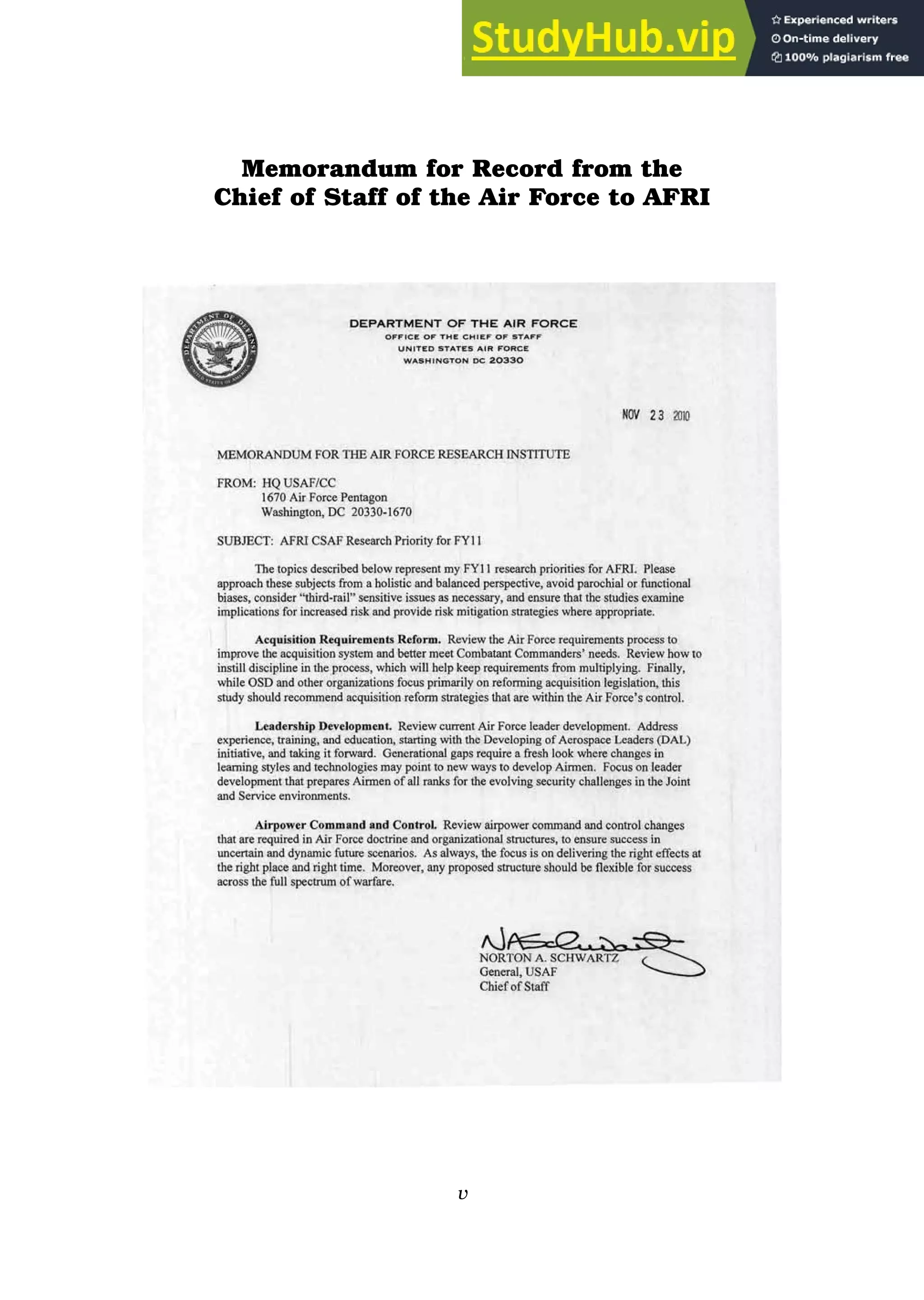 Air Force Leadership Study The Need For Deliberate Development | PDF