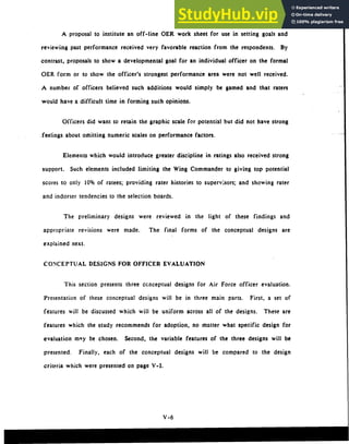 Air Force Officer Evaluation System Project | PDF