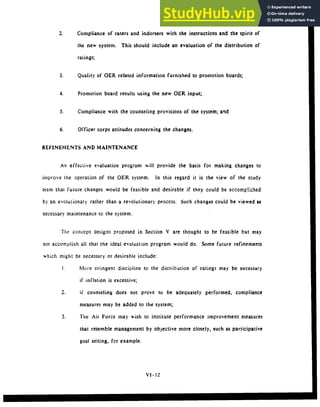 Air Force Officer Evaluation System Project | PDF