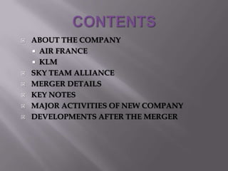 Merger Between AIR FRANCE & KLM | PPTX