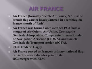 Merger Between AIR FRANCE & KLM | PPTX