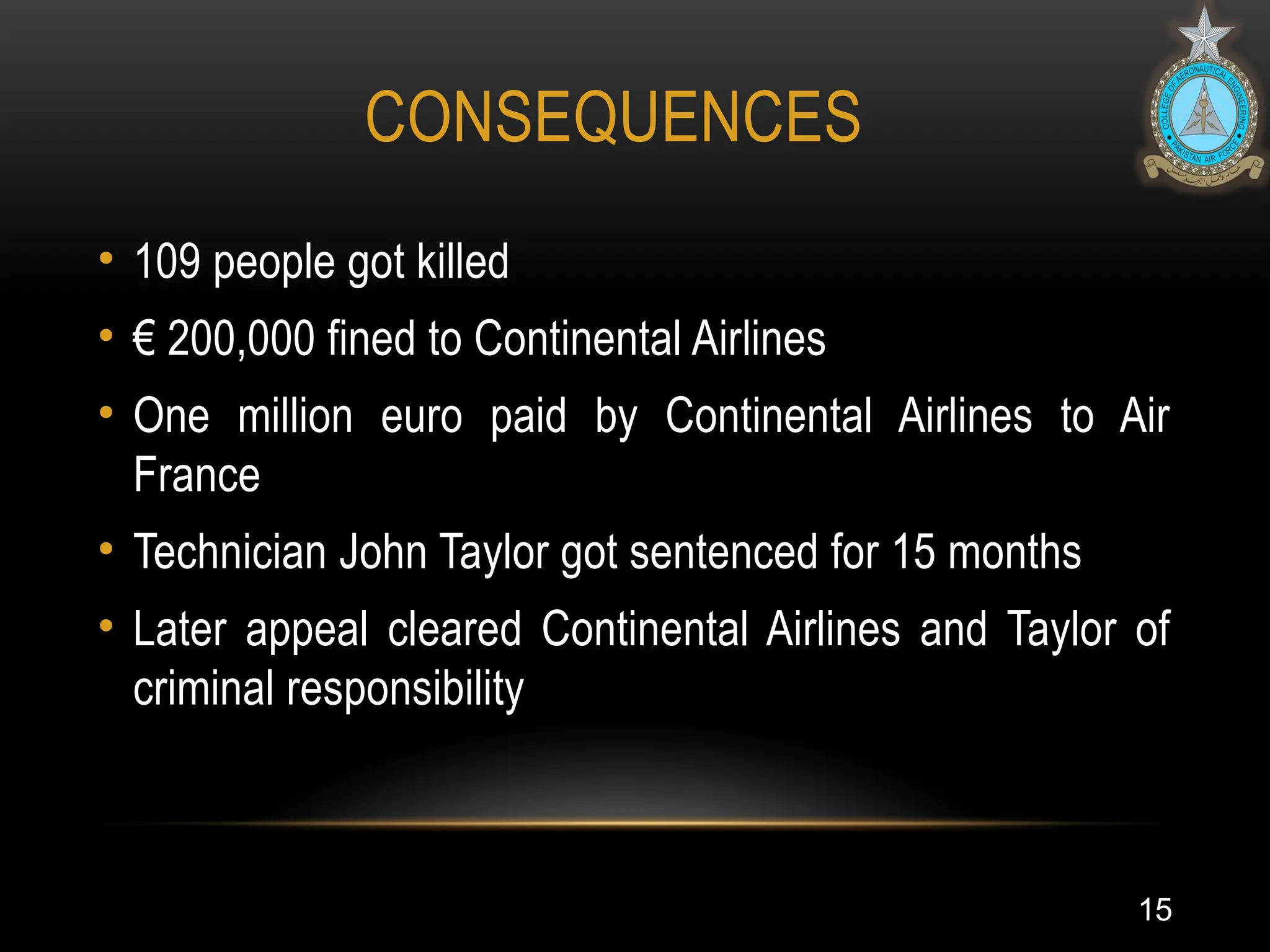 Brief Background and Causes of Air France Flight 4590 Crash - Concorde Aricraft.pptx