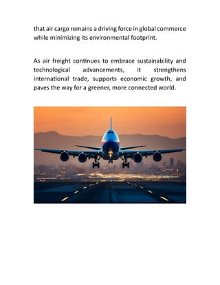 The Evolution of Air Freight and Its Role in Global Trade | PDF