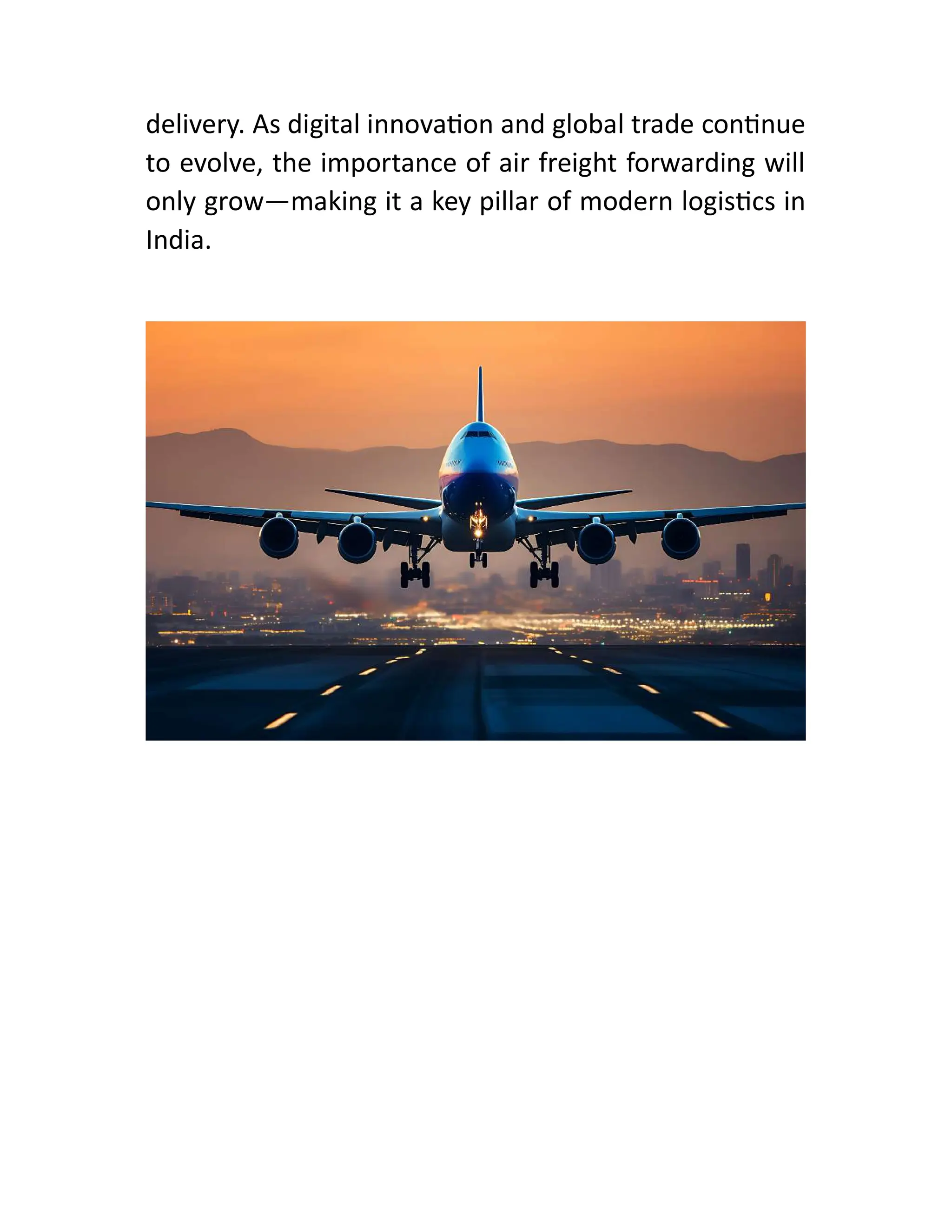 Air Freight Forwarders in India: Driving Efficiency in Time-Sensitive Logistics | PDF