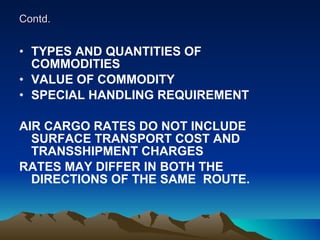 Air freight practices | PPT | Air Travel | Travel Type