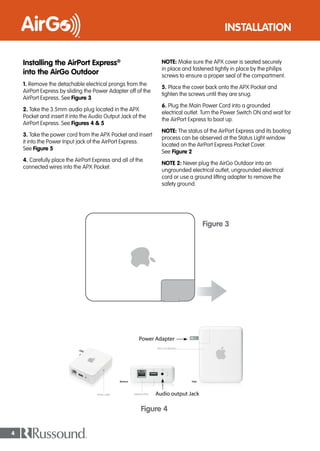 AirGo Portable Outdoor Speaker System Owners Manual | PDF