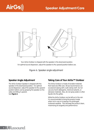AirGo Portable Outdoor Speaker System Owners Manual | PDF