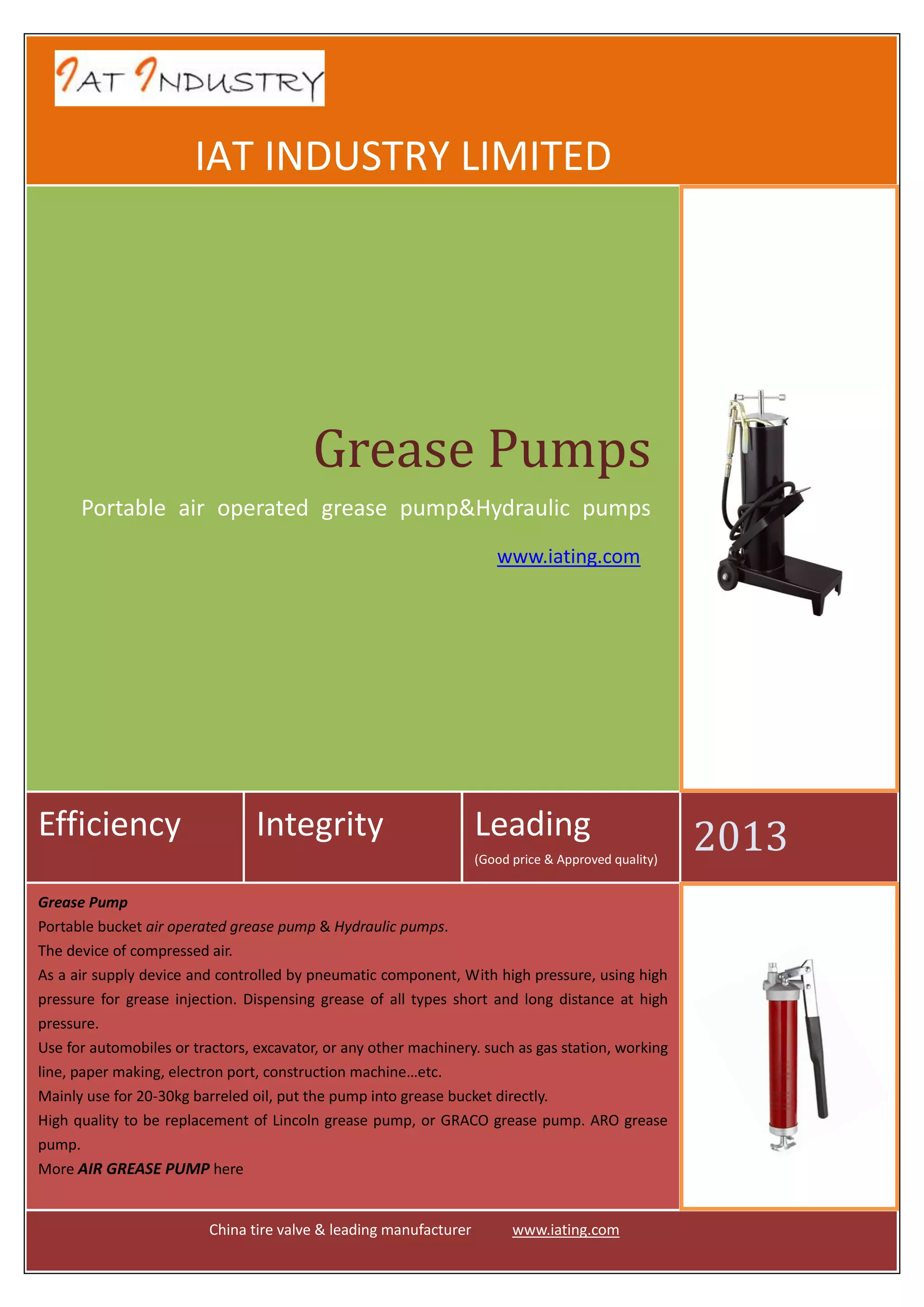 Air grease pump | PDF