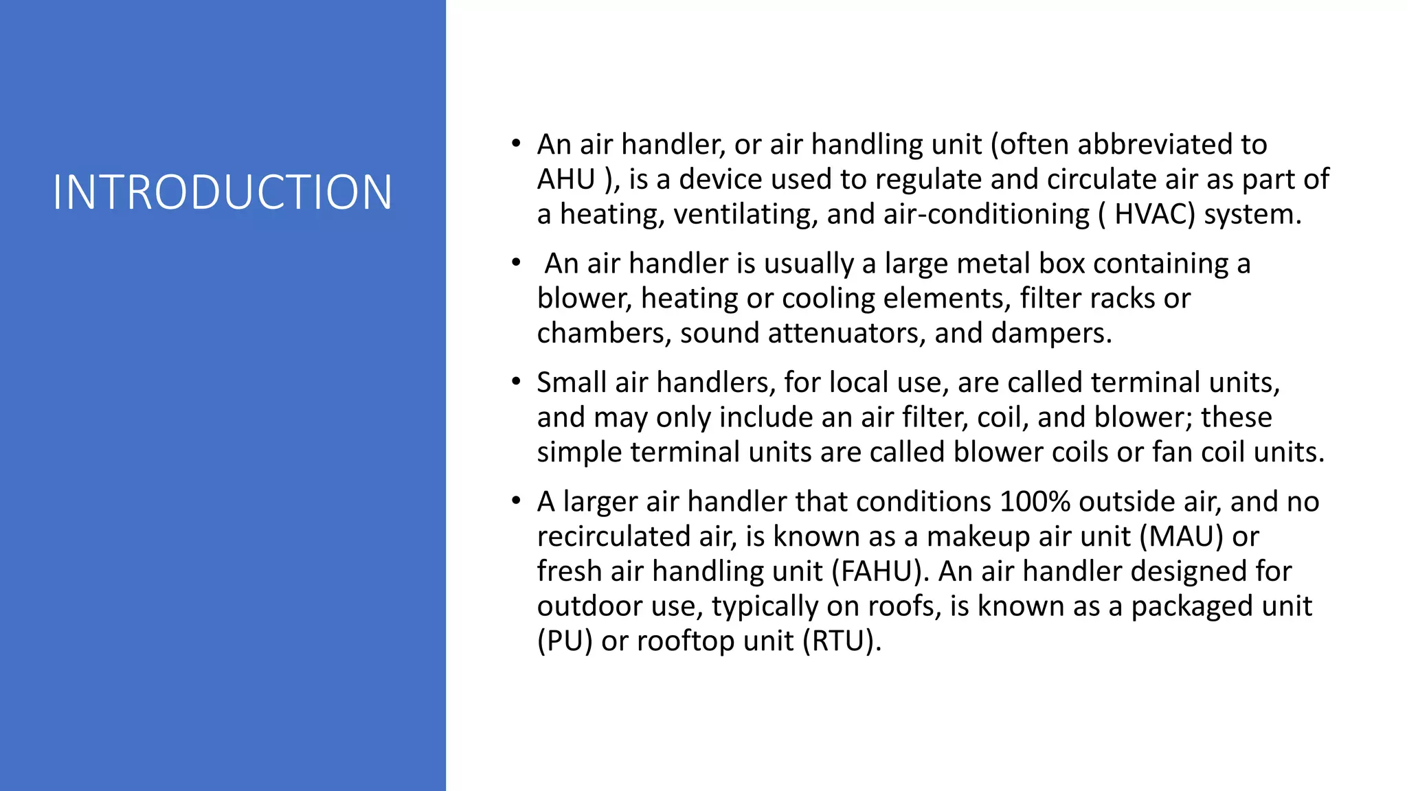 AIR HANDLING UNIT | PPTX
