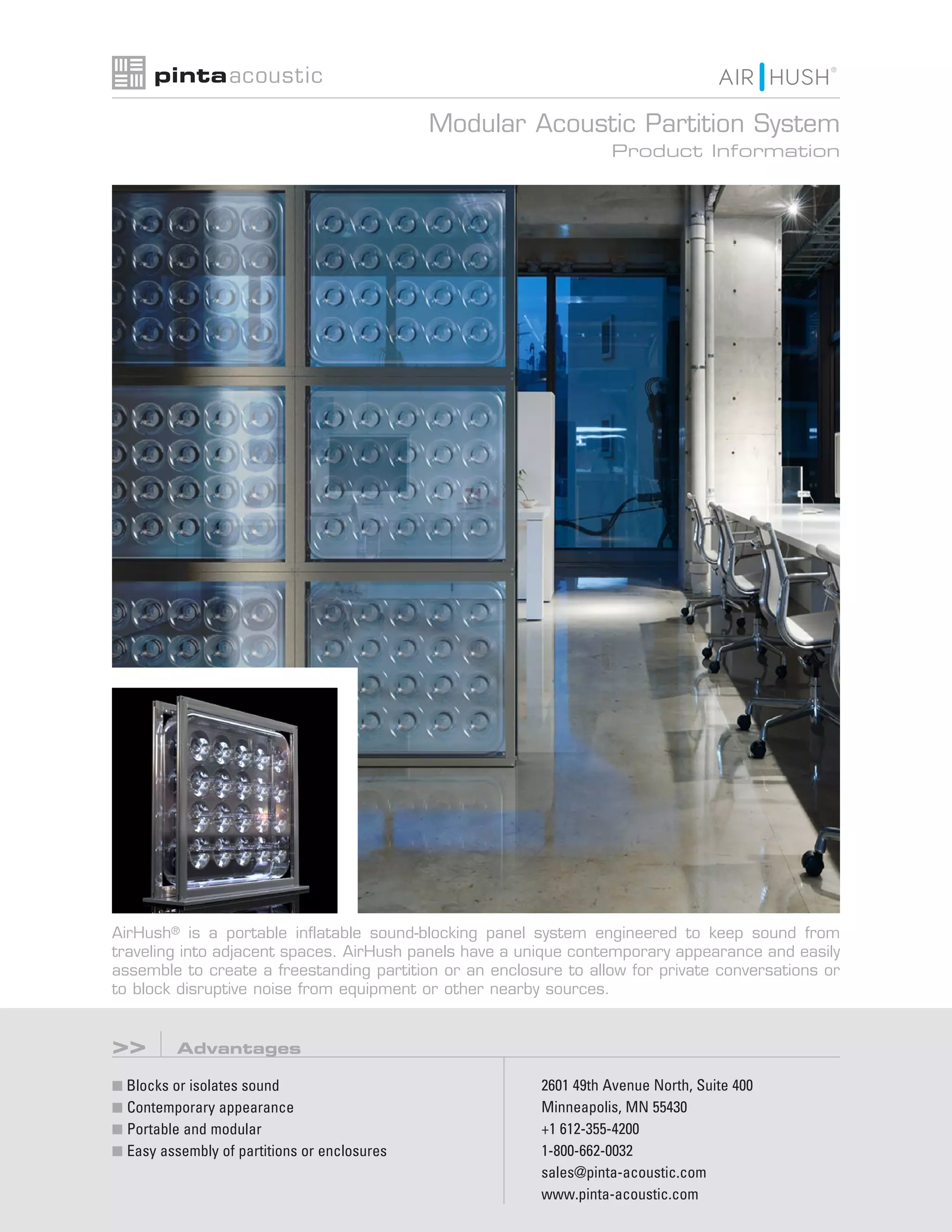 Airhush product data sheet | PDF