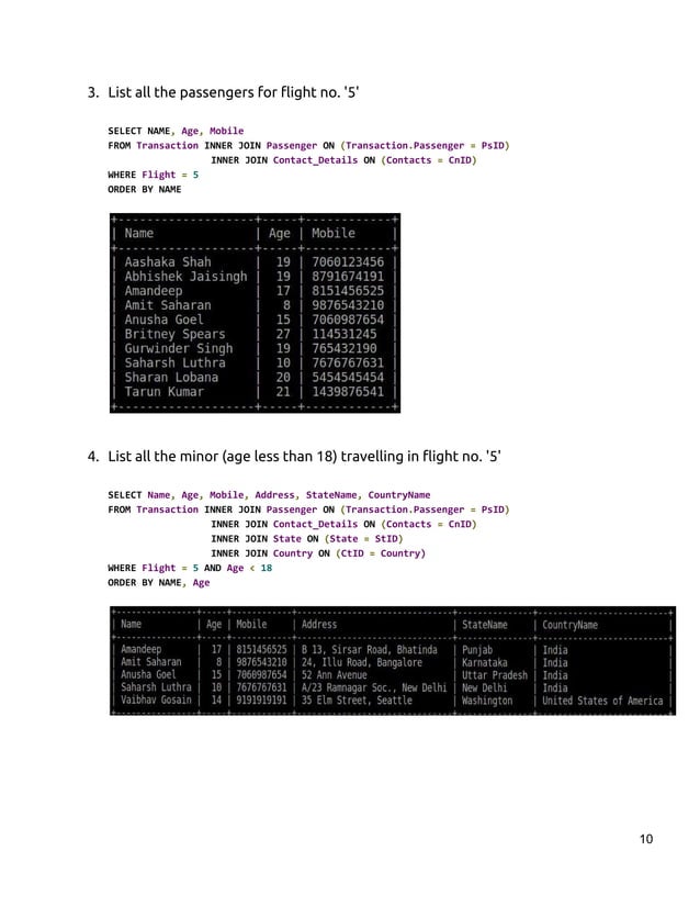 Airline Database Design Pdf