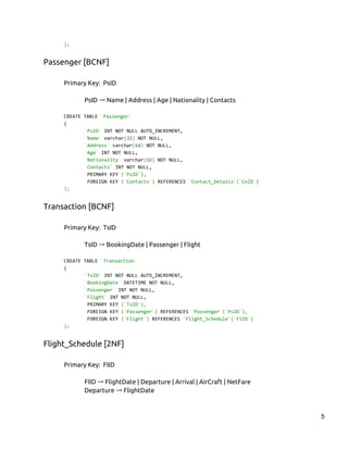 Airline Database Design | PDF