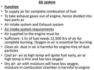 Air induction system,exhaust system and its defect diagnosis and maint.pptx