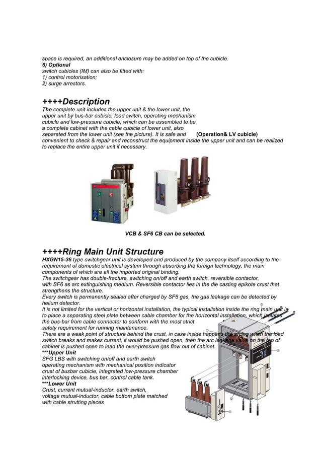 Air insulated sf6 ring main unit 36kv | PDF