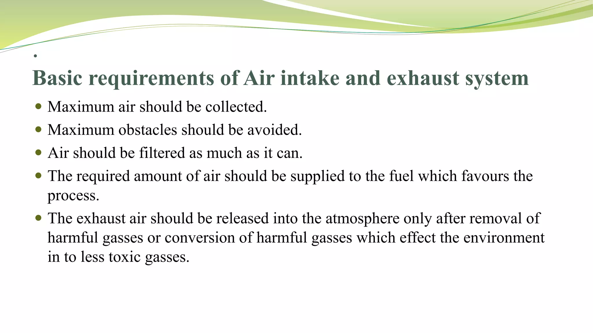 Airintake and exhaustsystem in DEMU ENGINE | PPT