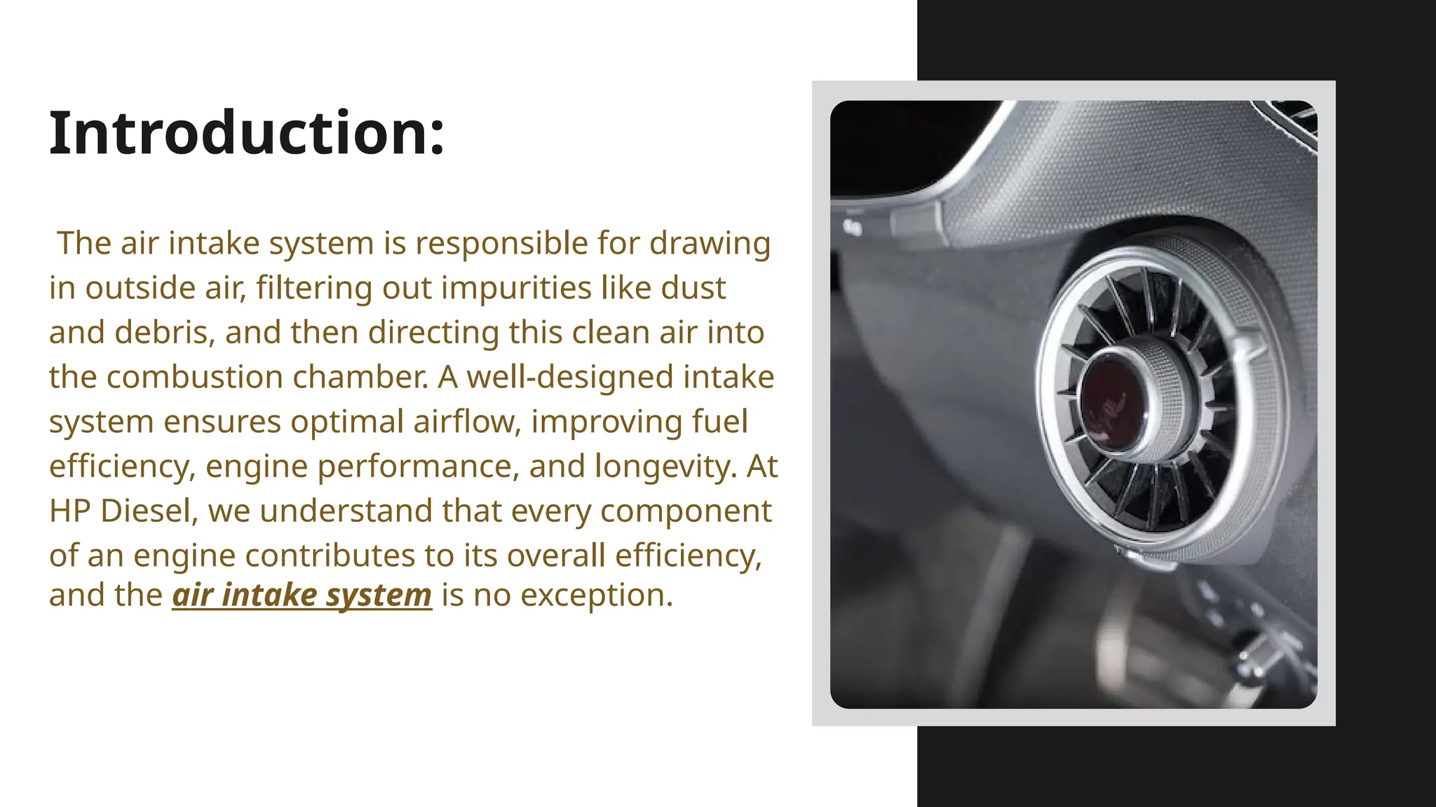 Air Intake System The Breath of an Engine | PPTX