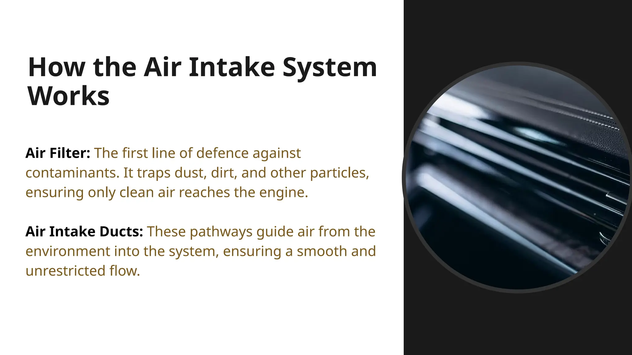 Air Intake System The Breath of an Engine | PPTX