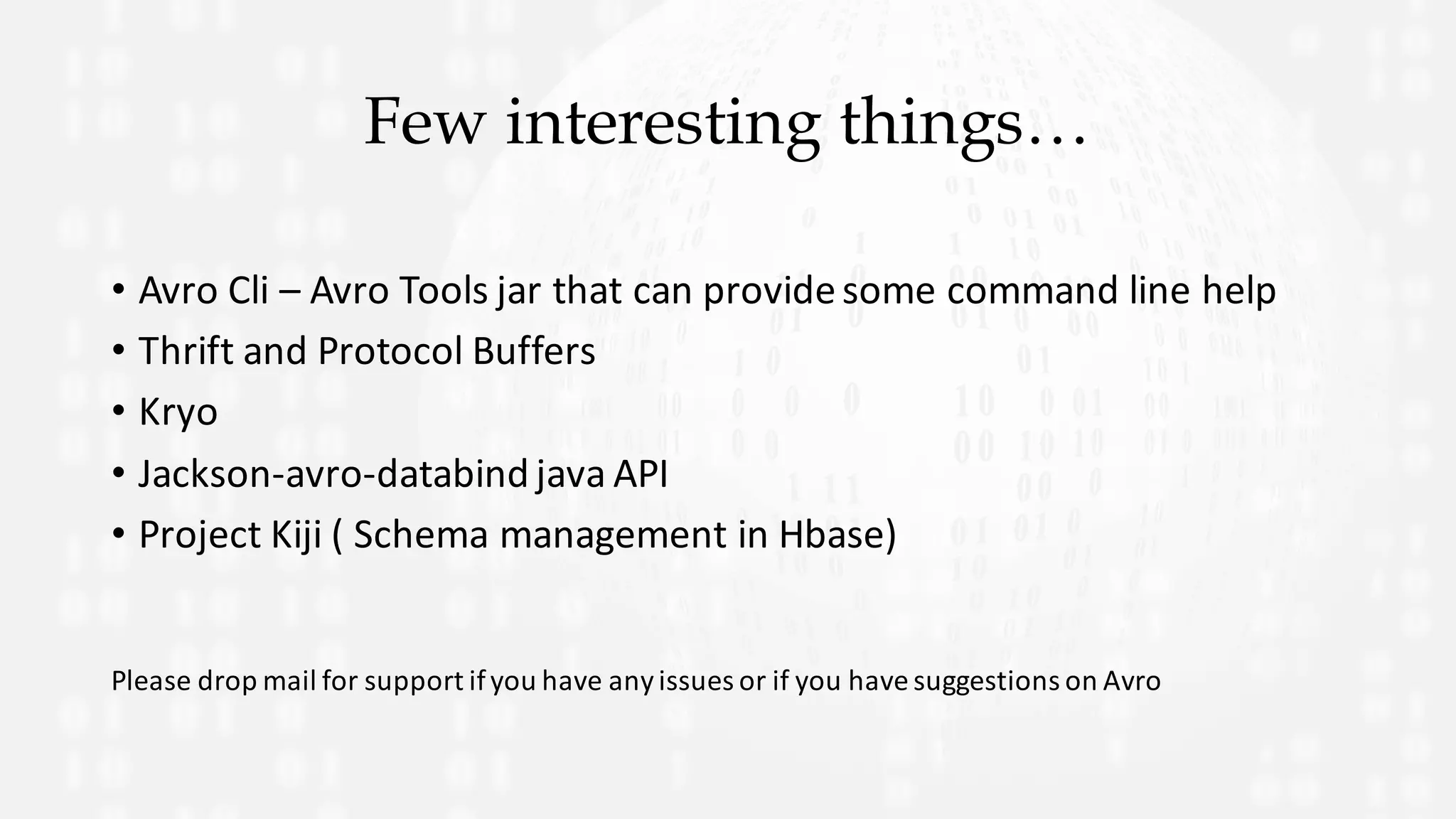 Parquet and AVRO | PPT