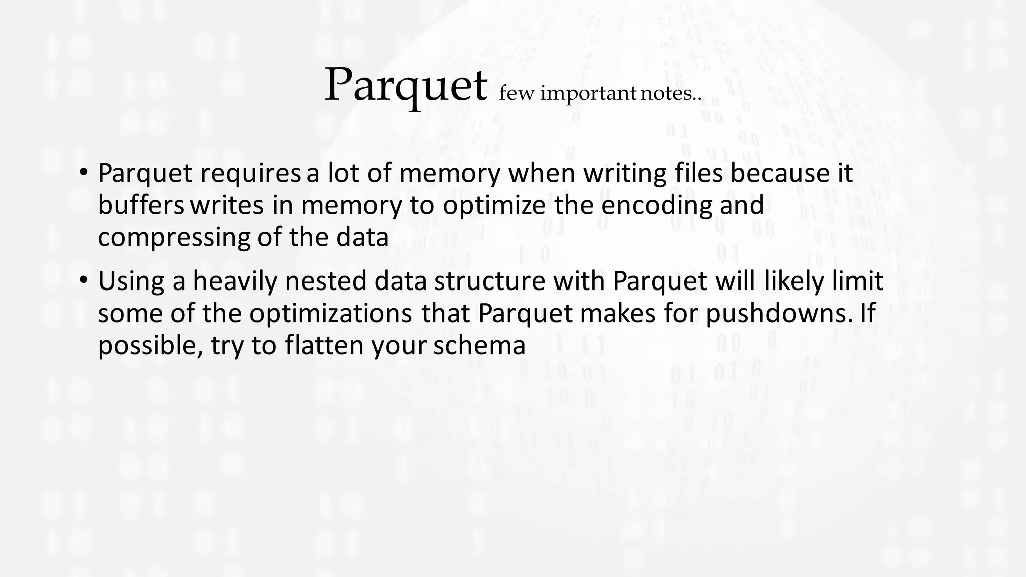 Parquet and AVRO | PPT