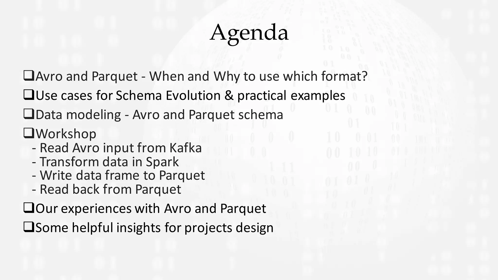 Parquet and AVRO | PPT