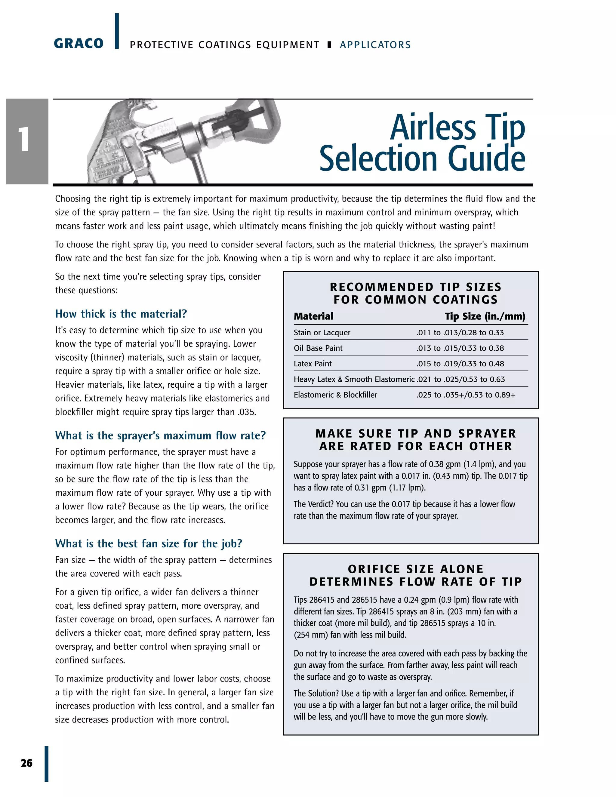 Airless tip selection guide | PDF