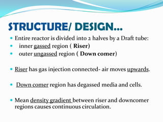 Airlift bioreactor ppt | PPTX