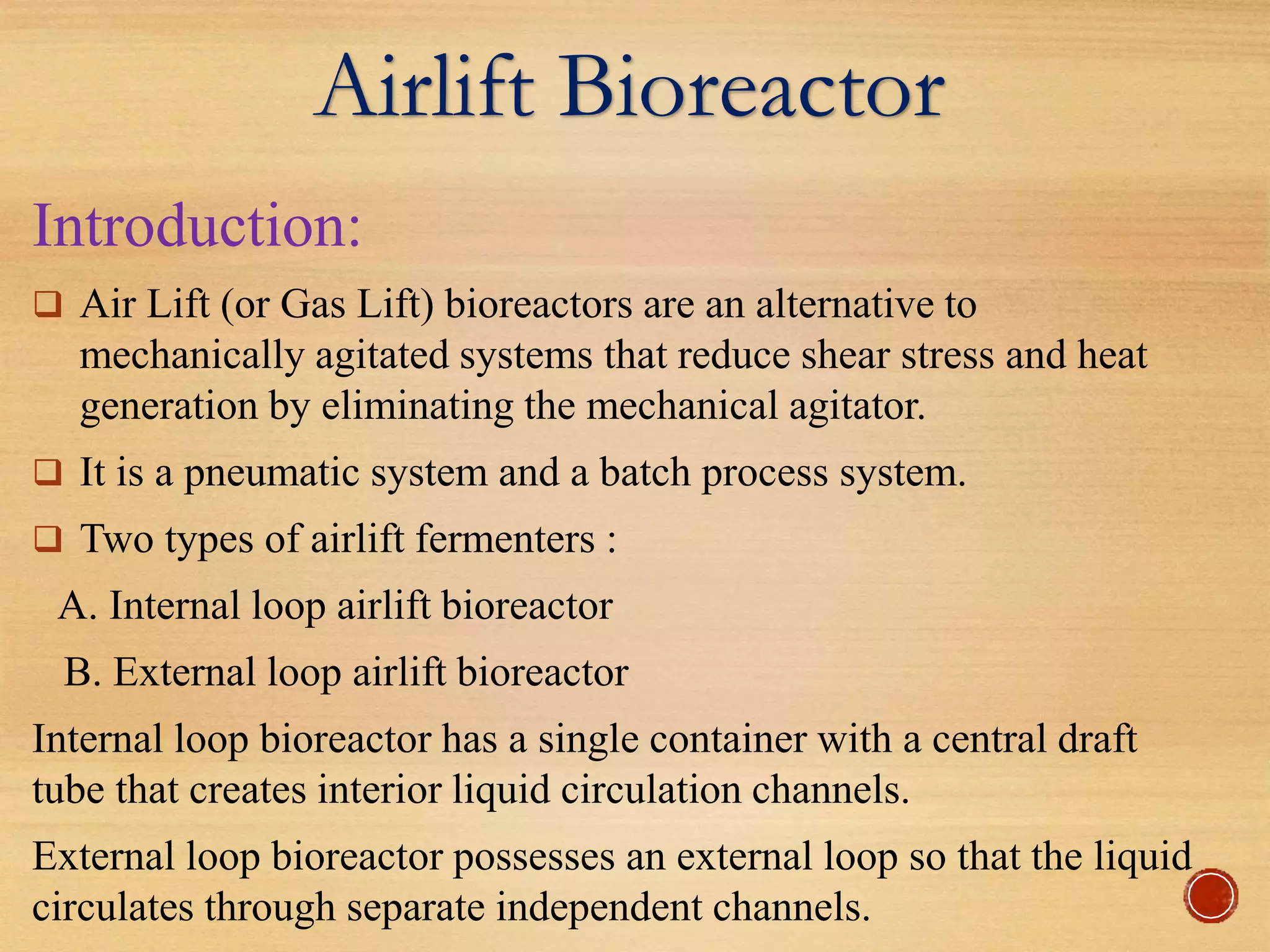 Airlift fermenter | PPTX