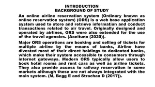 Design and implementation Airline Reservations system | PPTX