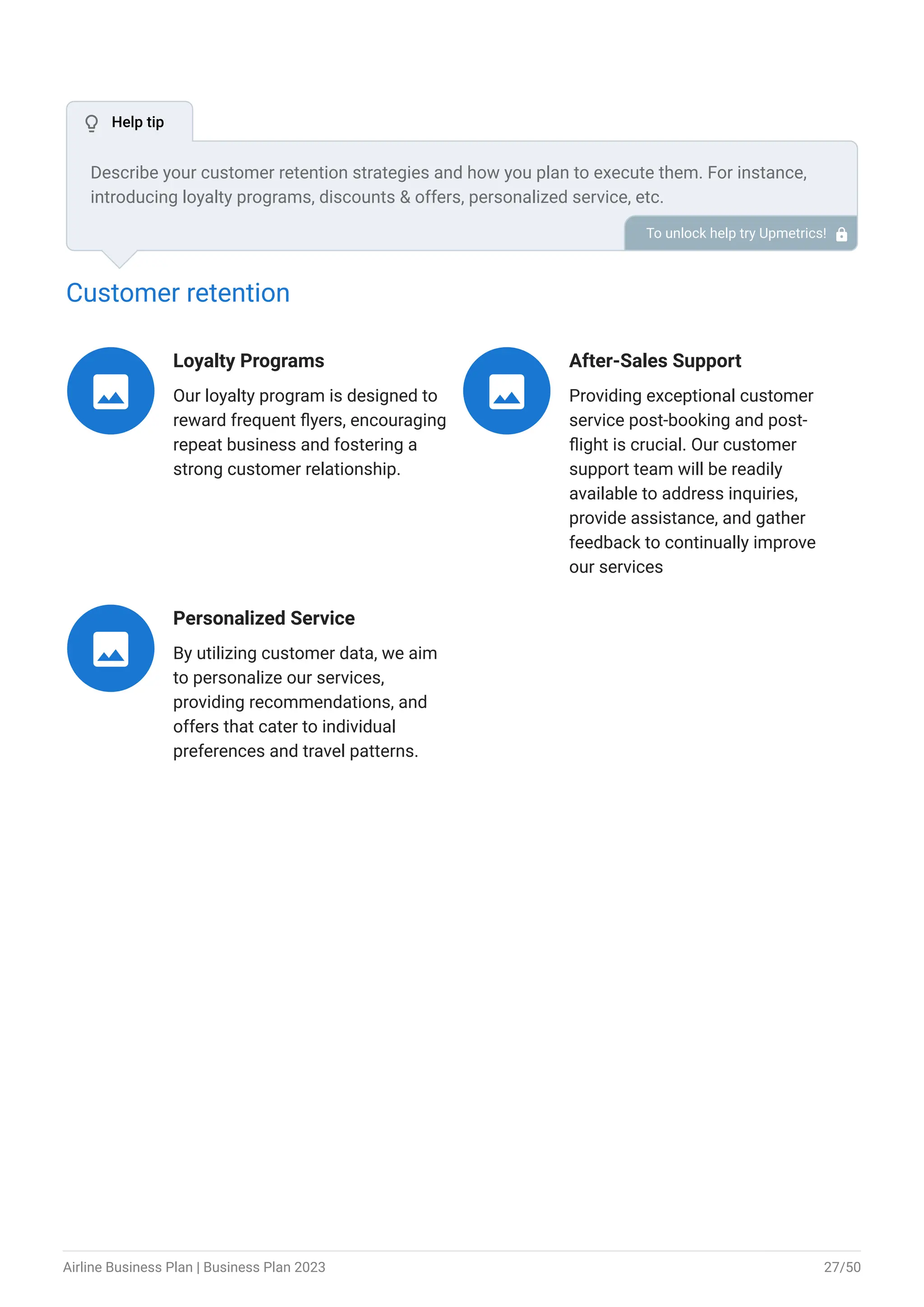 Airline Business Plan Example | Upmetrics | PDF