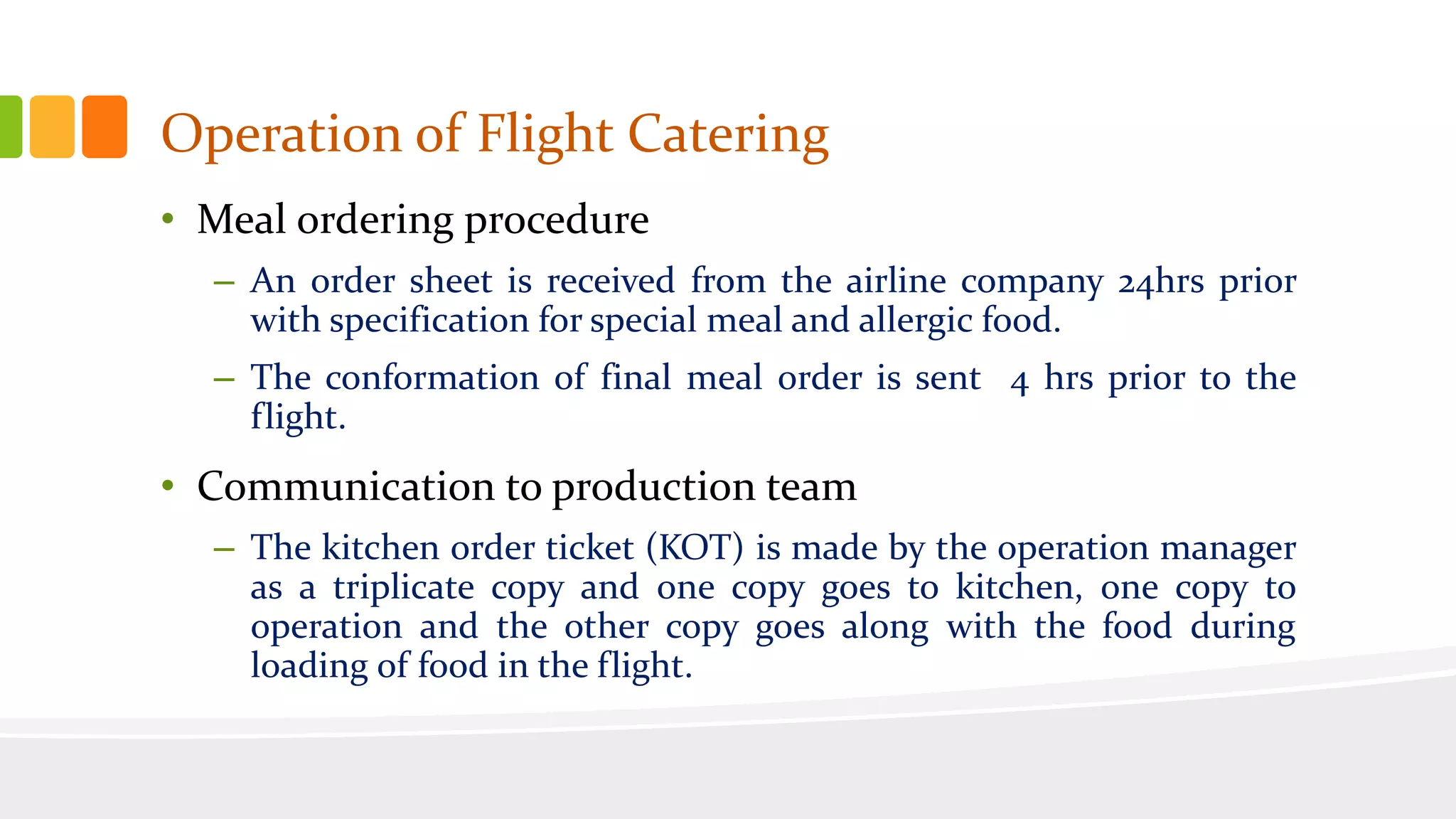 Airline catering | PPTX