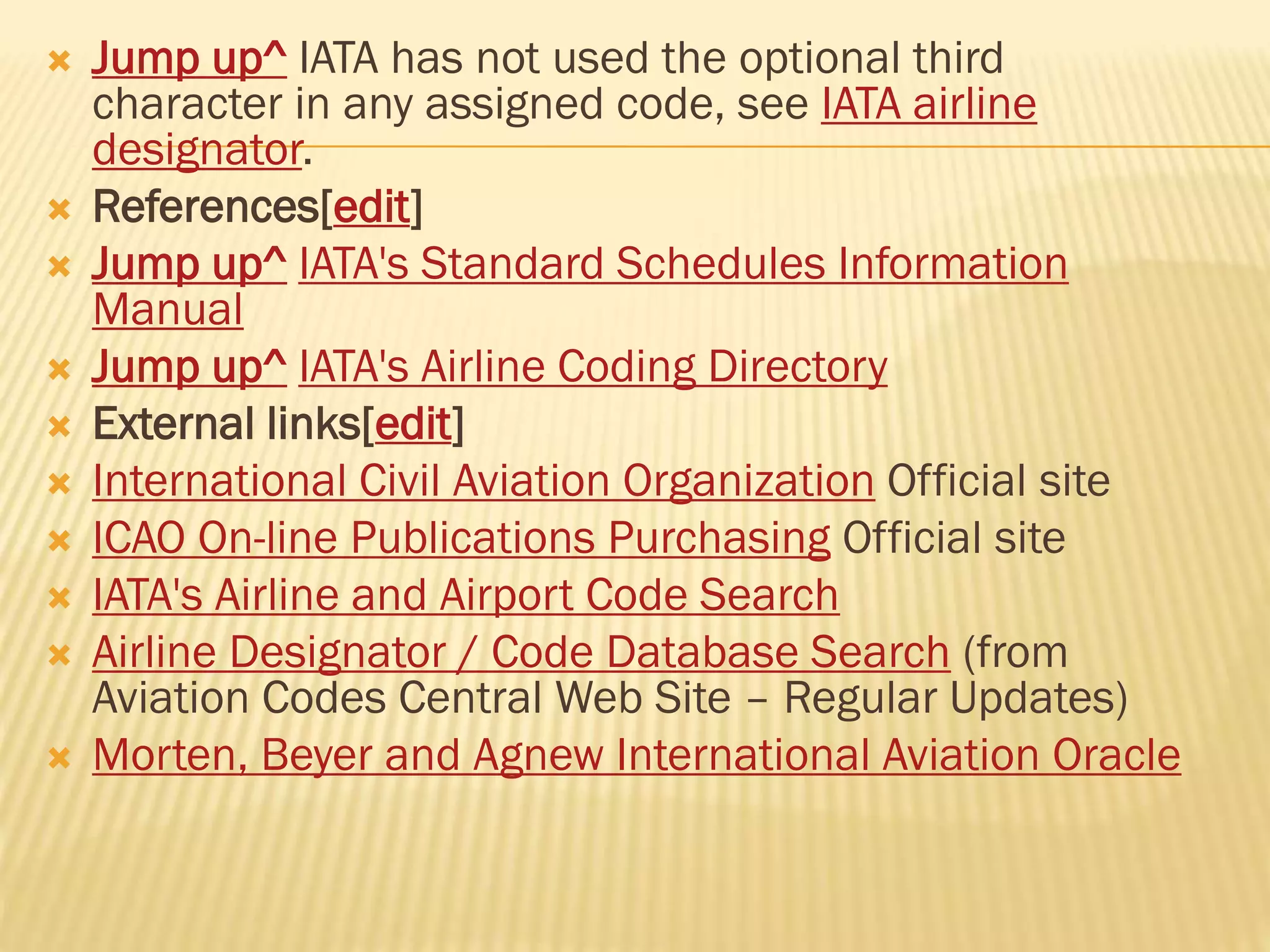 Airline codes | PPTX