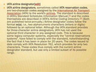 Airline codes | PPTX