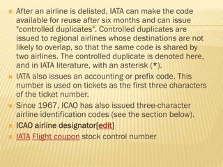 Airline codes | PPTX