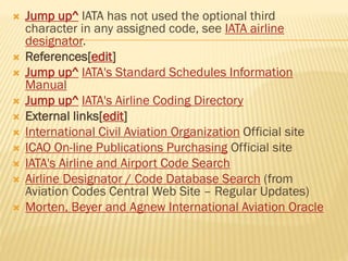 Airline codes | PPTX