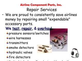 Airline component parts, inc | PPT