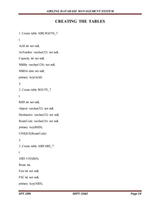 simple airline database project..By Amarulla khan, :- amarullakhan8@gmail.com