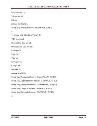 simple airline database project..By Amarulla khan, :- amarullakhan8@gmail.com